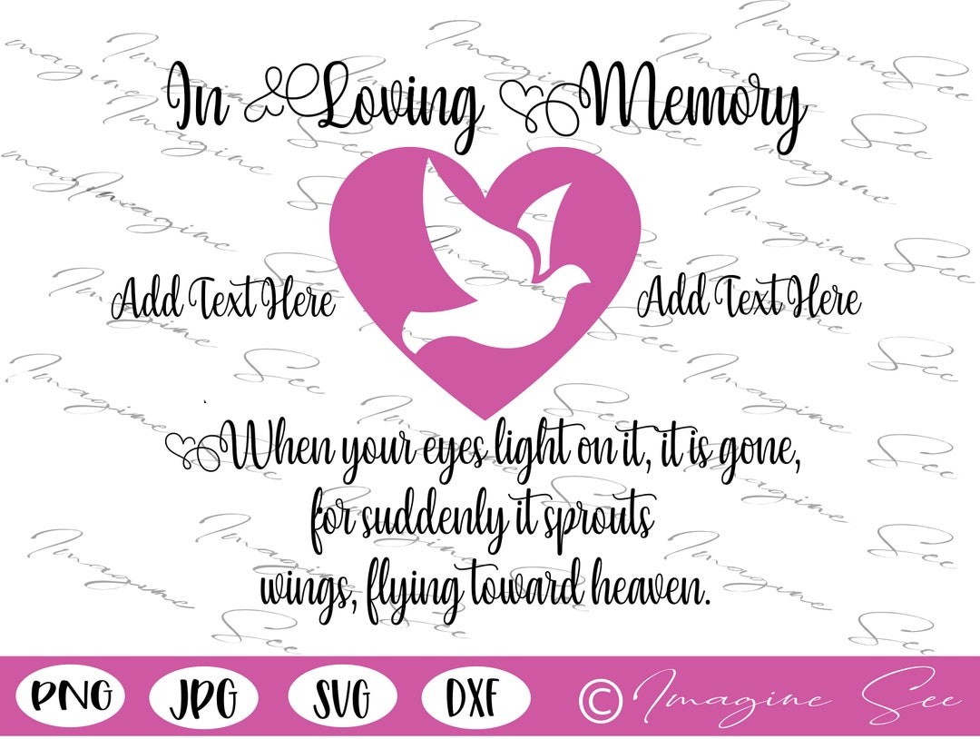 In Memory of Svg in Memory of Sign in Memory Decal Memorial - Etsy