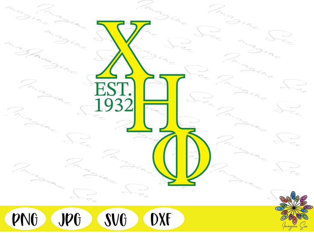Chi Eta Phi Sorority SVG: Greek Letters, Cricut & Silhouette (digital ...