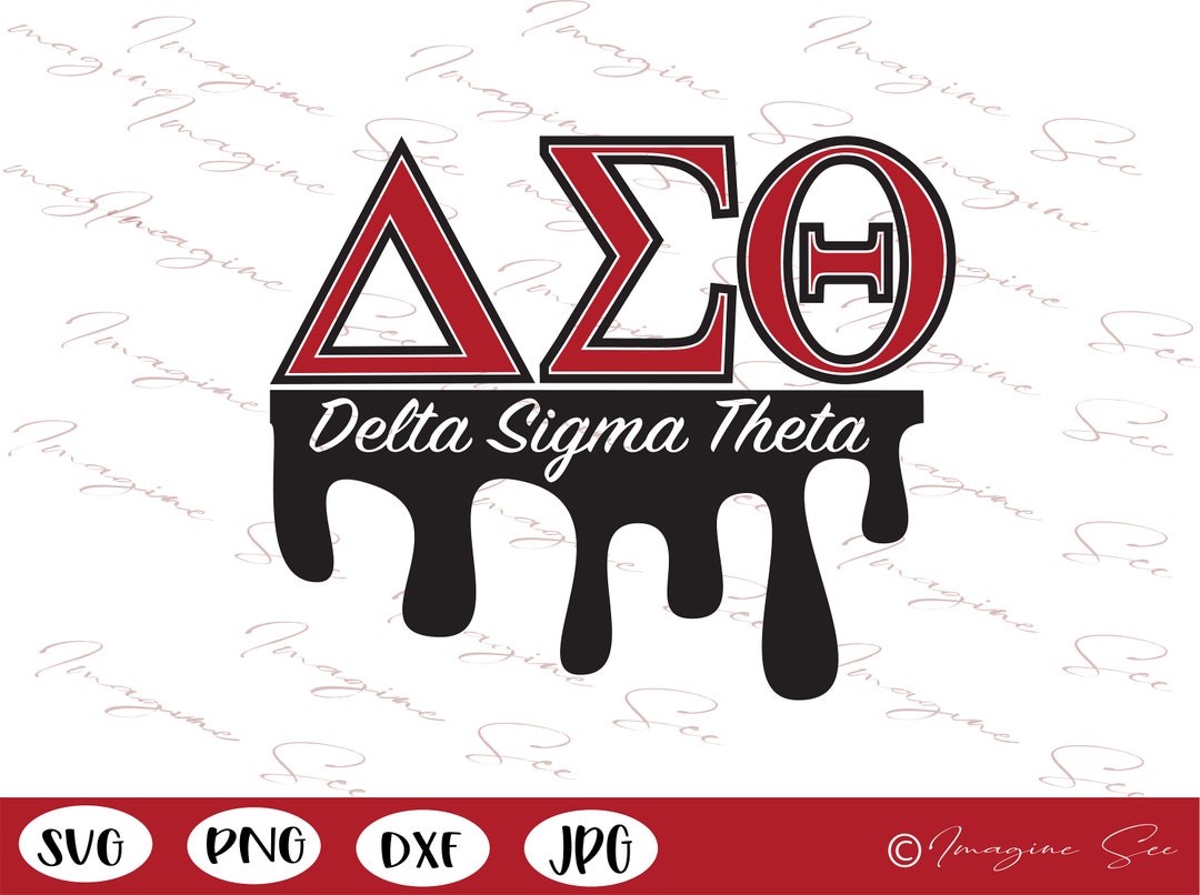 Delta Sigma Theta Sorority Svg, Drip Svg, Greek Letters PNG, Greek Svg ...