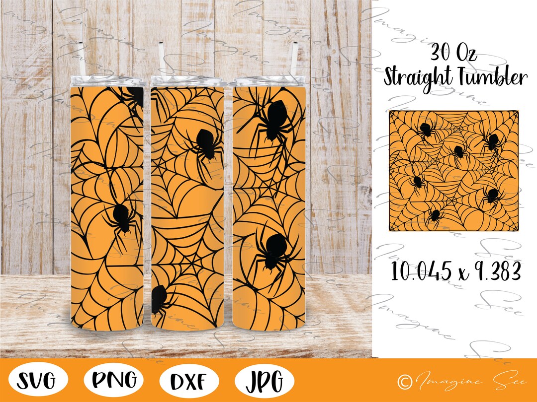 20 oz flaco vaso recto, Tela de araña svg, Envoltura de araña, Vaso ...