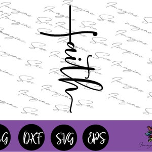 Faith SVG, Cross SVG, Faith Font SVG, Script Svg, Digital Download for ...
