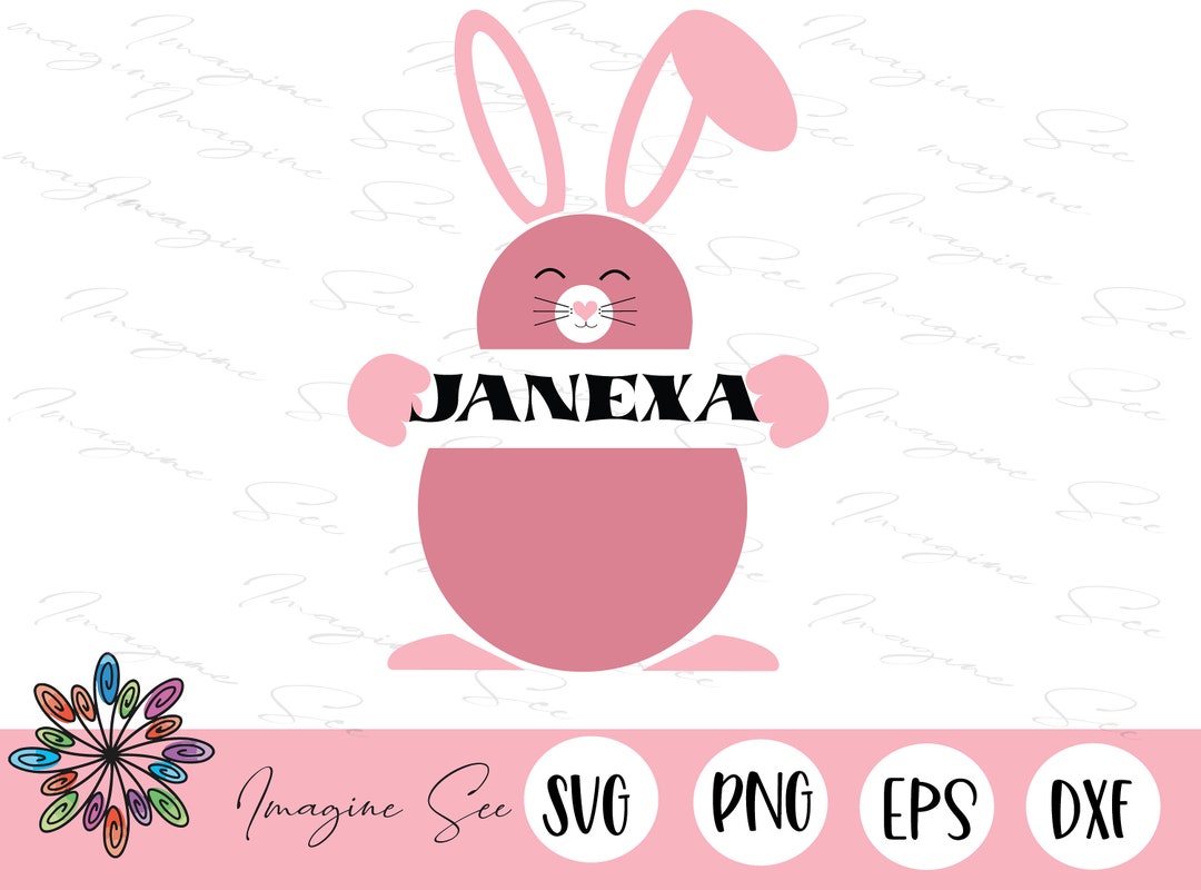 Bunny Svg, Pink Girl Bunny Svg, Easter Svg, Bunny Svg, Easter Bunny Svg ...
