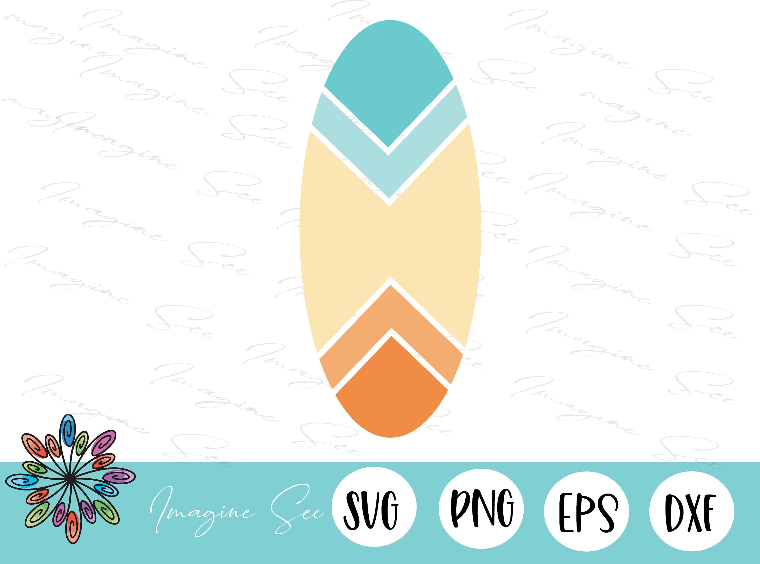 Surf Board Svg Summer Svg Beach Svg Split Monogram Svg - Etsy