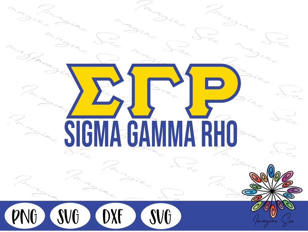 Sigma Gamma Rho Sorority SVG: Greek Letters, Cricut & Silhouette ...