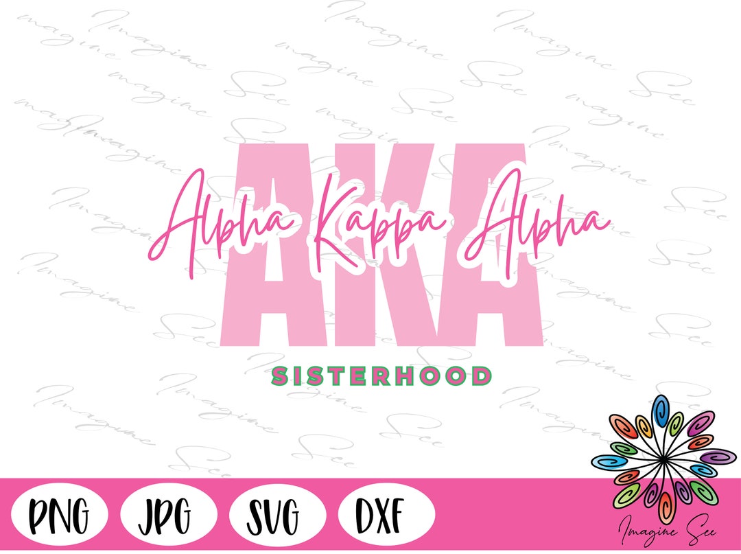 AKA Svg, Alpha Kappa Alpha Sorority Svg, Large Greek Letters PNG, Greek ...