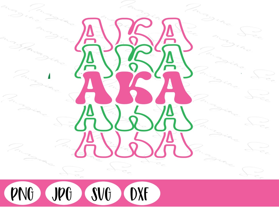 AKA Retro Svg, Alpha Kappa Alpha Svg, Large Greek Letters PNG, Greek ...