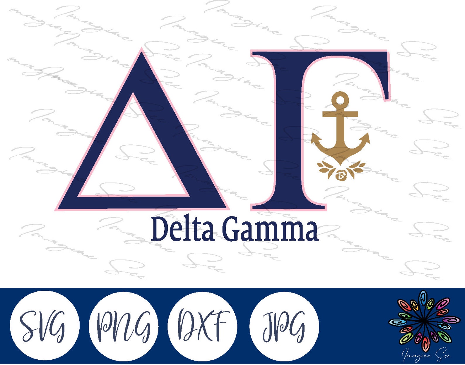 Delta Gamma Sorority svg Greek Letters PNG Greek Svg | Etsy