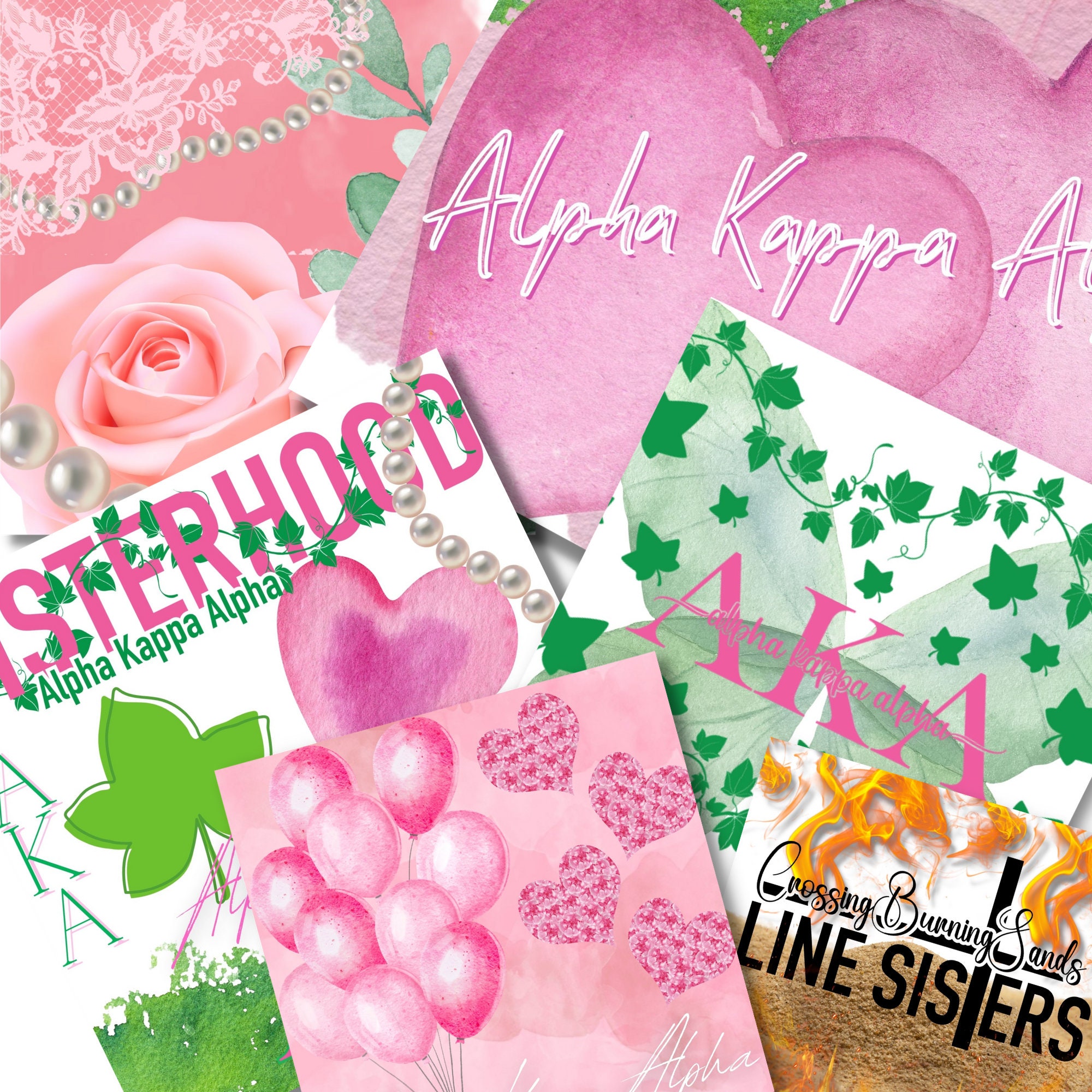 30 AKA Sorority Digital Paper Alpha Kappa Alpha Printable - Etsy