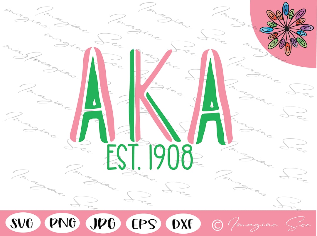 Hand Drawn Svg, AKA Svg, Alpha Kappa Alpha Sorority Svg, Greek Letters ...