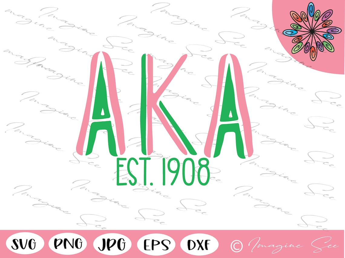 Hand Drawn Svg AKA Svg Alpha Kappa Alpha Sorority Svg Greek - Etsy