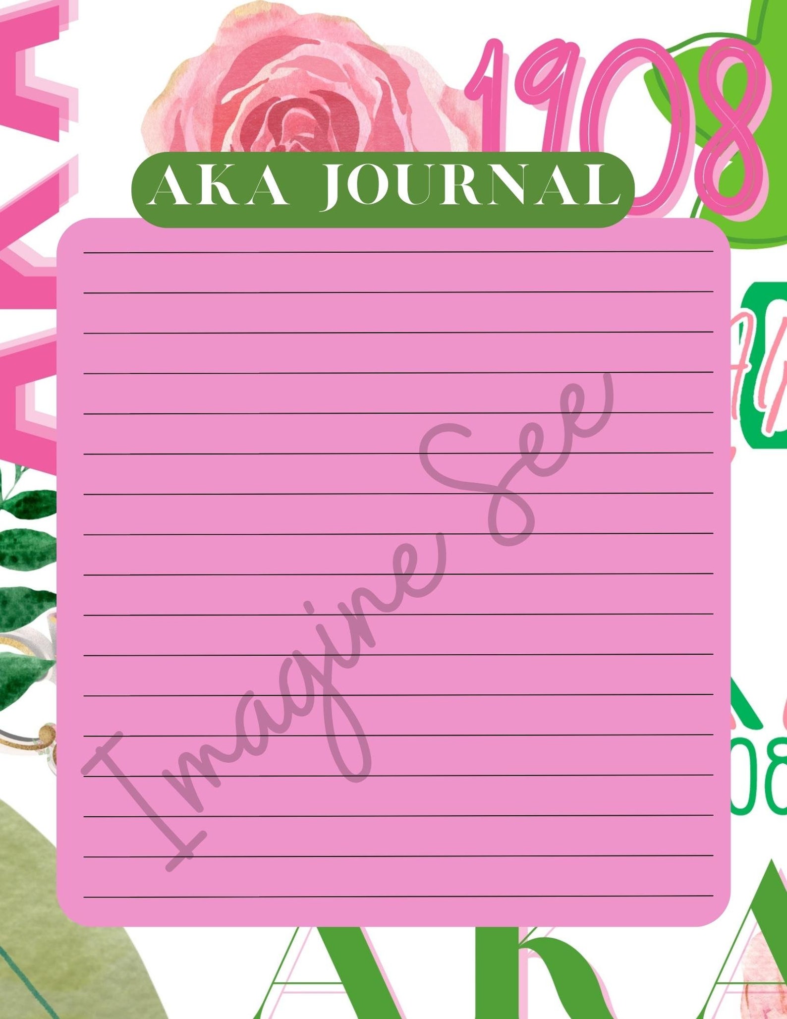 15 AKA Sorority Digital Paper Alpha Kappa Alpha Printable - Etsy