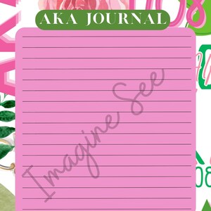 15 AKA Sorority Digital Paper, Alpha Kappa Alpha Printable Paper , Pink ...