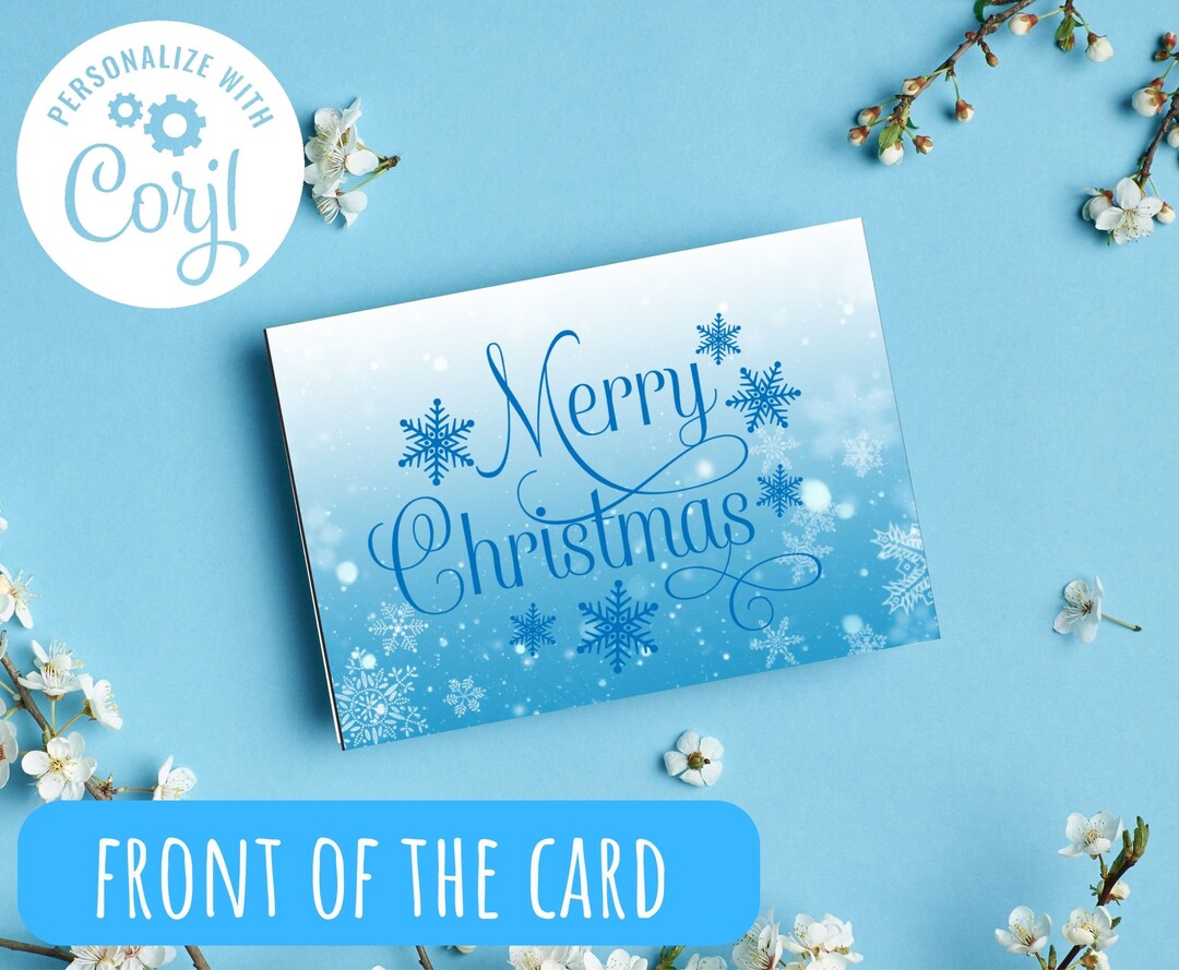 Printable Christmas Snowflake Greeting Card Holidays 7 X 5 Inch Card ...