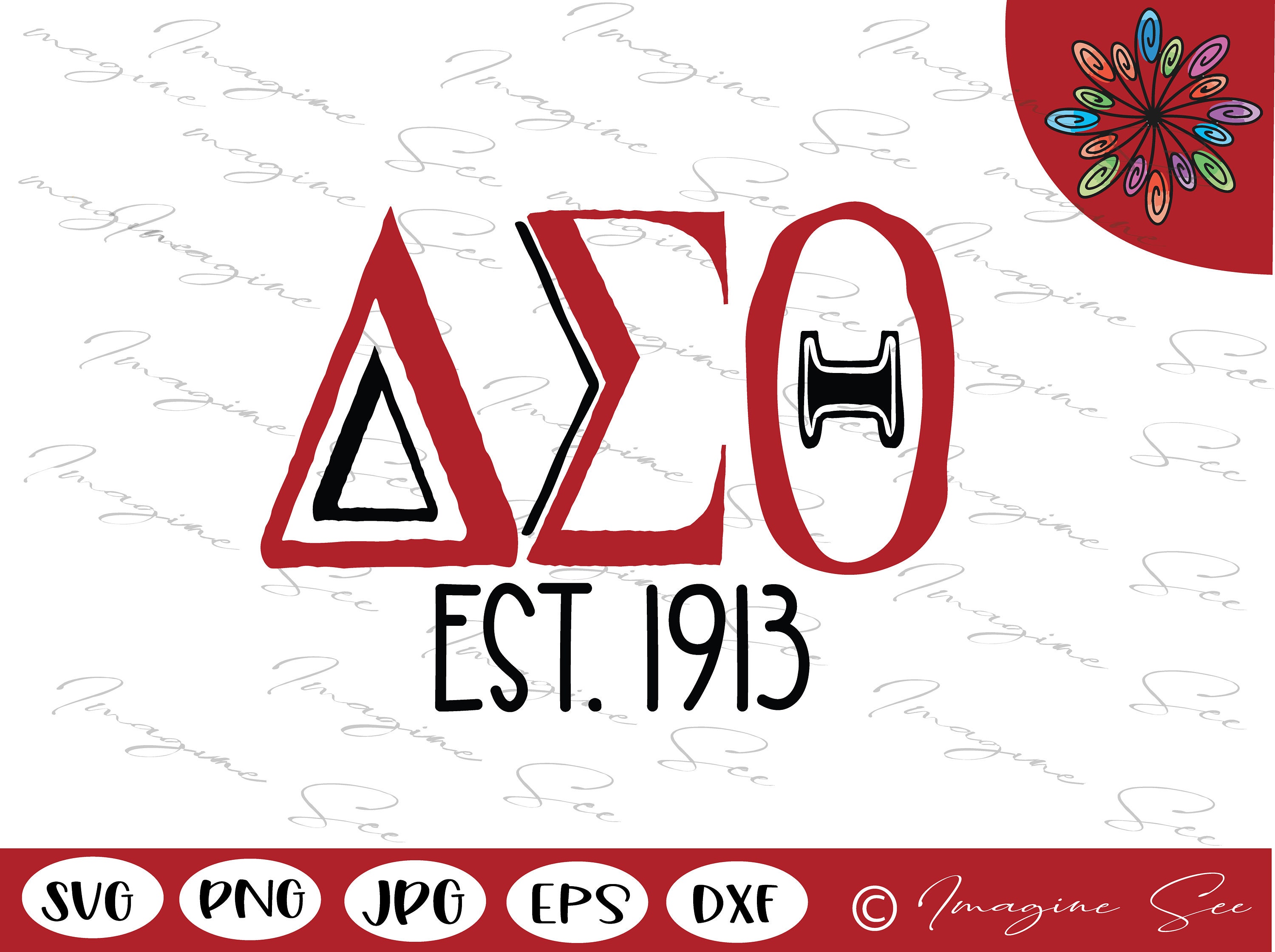 Delta Sigma Theta Sorority Svg DST Svg Greek Letters Svg - Etsy Ireland