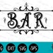 Wedding Svg, Wedding Bar Svg, Classic BAR Sign Art, BAR SVG, Bar Dxf ...
