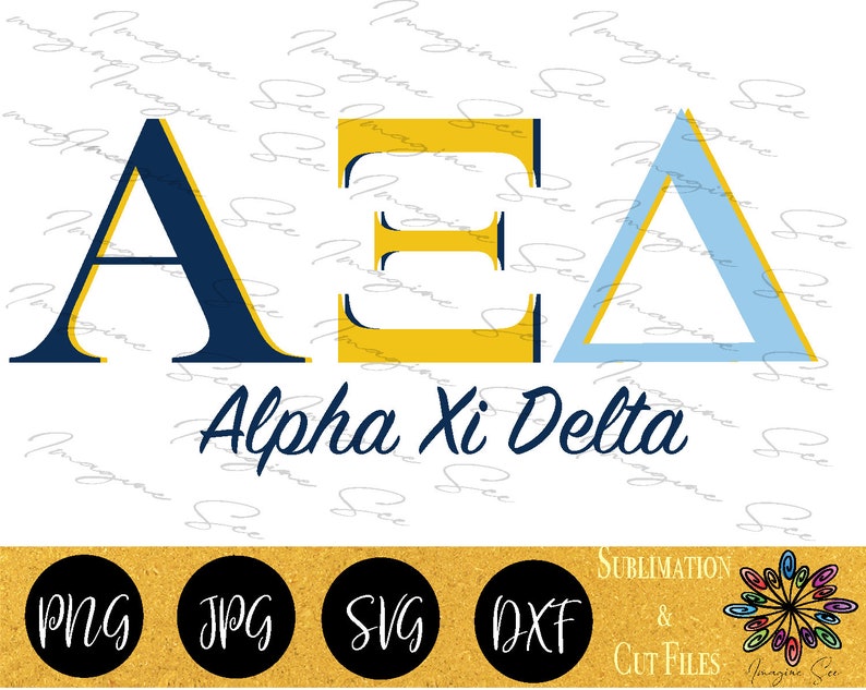 Alpha Xi Delta svg Greek Letters svg PNG Greek Svg Digital | Etsy