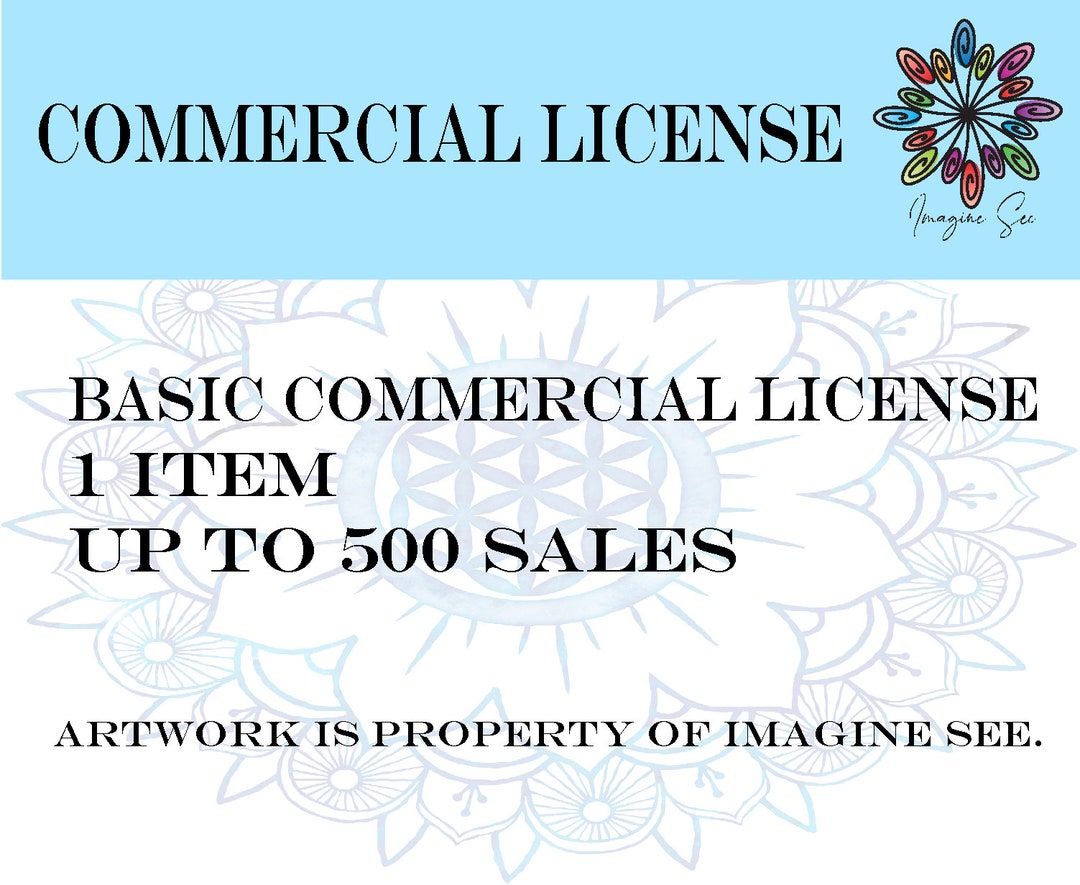 Basic Commercial License for 1 Item - 500 Physical Products - Etsy