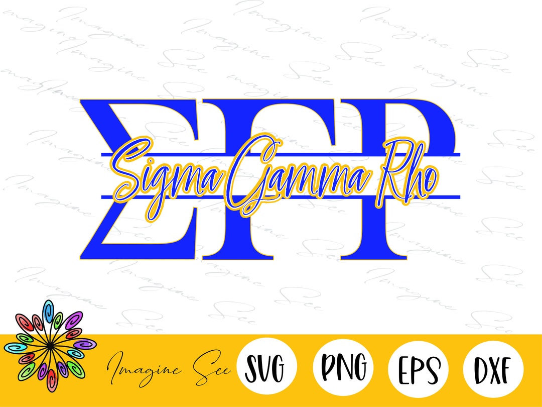Split Sigma Gamma Rho Sorority Svg, Greek Letters PNG, Greek Svg ...