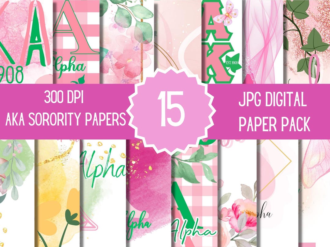 15 Sorority Digital Paper, Printable Paper, Pink Digital Paper Pack ...