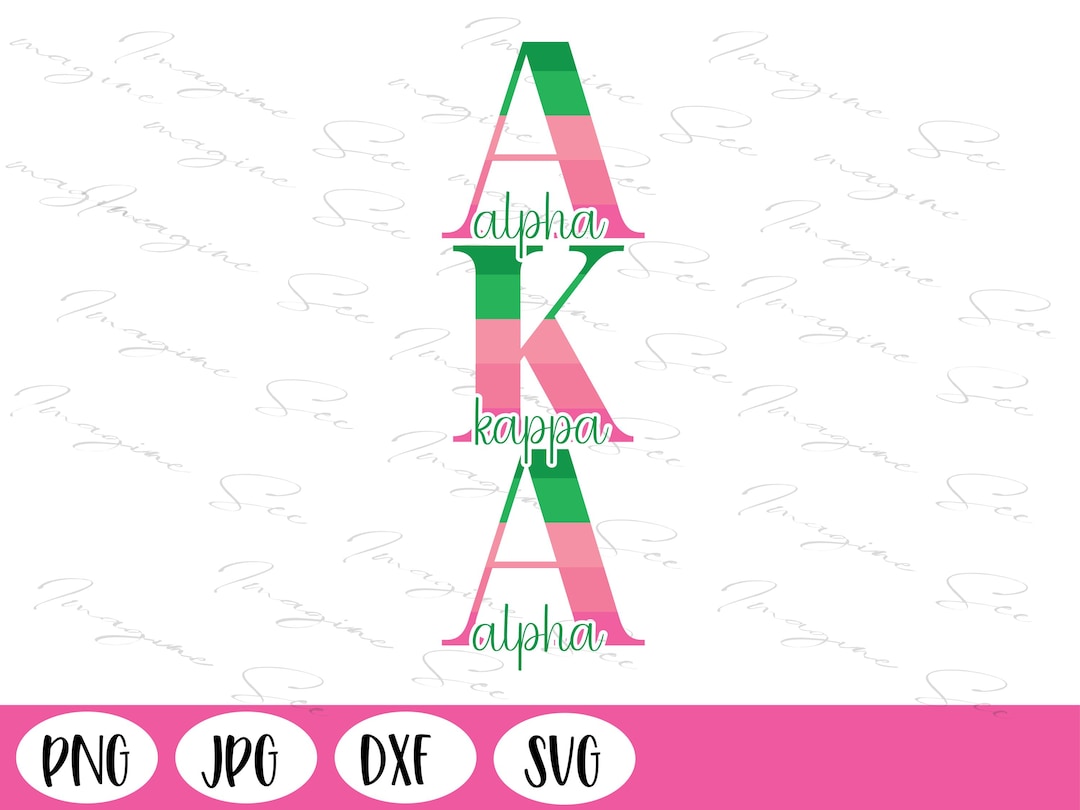 AKA Sorority Letters SVG, Alpha Kappa Alpha Greek PNG (digital Download ...