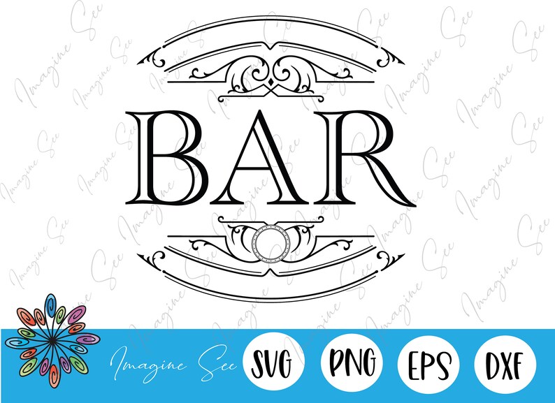 Wedding Bar Sign Art, Classic Bar Design (svg, Png, Eps, Dxf) - Etsy