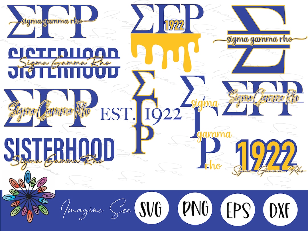 Sigma Gamma Rho Sorority SVG Bundle: Greek Letters (digital Download ...