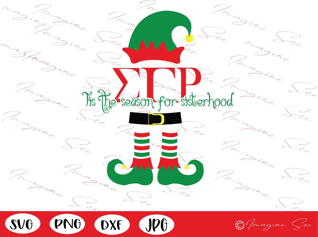 SGR Christmas Elf Svg, Sigma Gamma Rho Elf Svg, SGR Svg, Xmas Svg ...