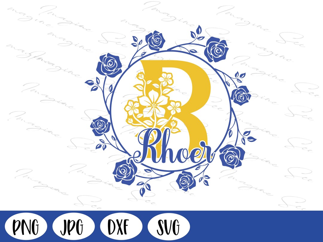 Sigma Gamma Rho SVG: Rhoer Floral Wreath, Greek Letters (digital ...