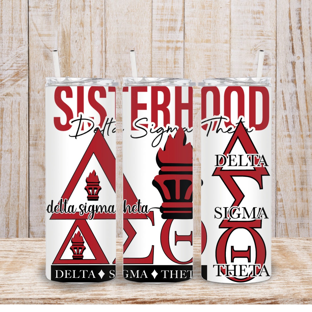 20 Oz Skinny Tumbler Straight, Delta Sigma Theta Png, DST Cup Wrap, DST ...