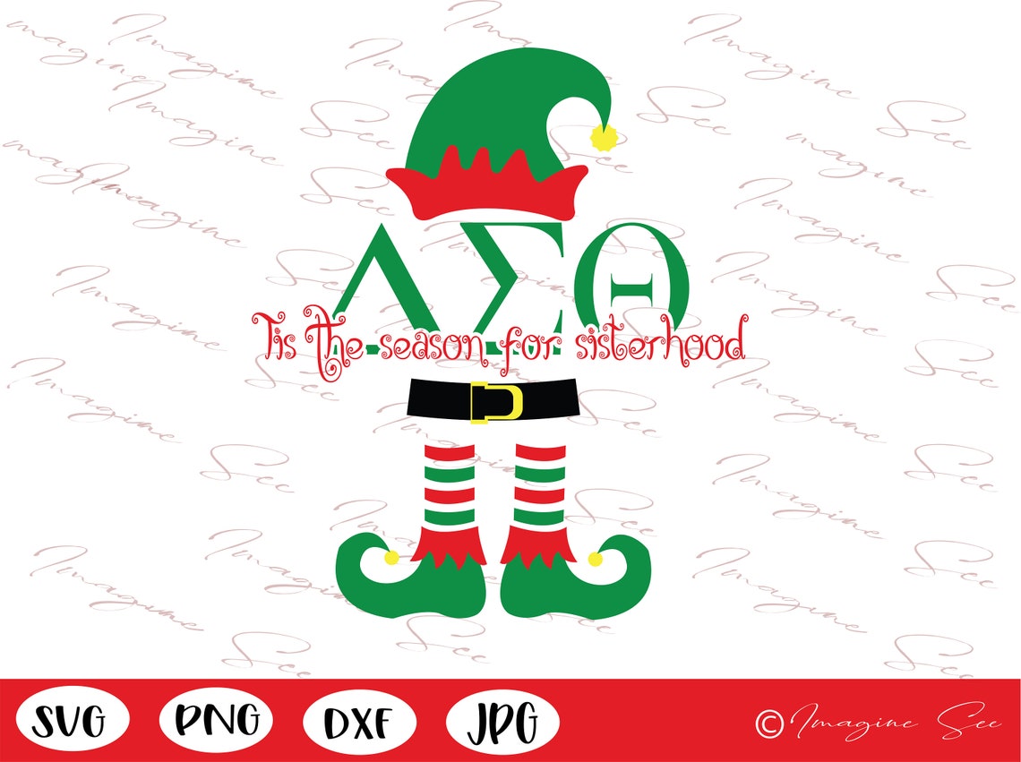 DST Christmas Elf Svg Delta Sigma Theta Svg Elf Svg DST - Etsy