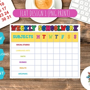 Printable or Editable Homework Checklist, Editable Weekly to Do List ...
