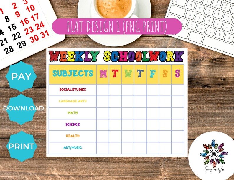 Printable or Editable Homework Checklist Editable Weekly to - Etsy