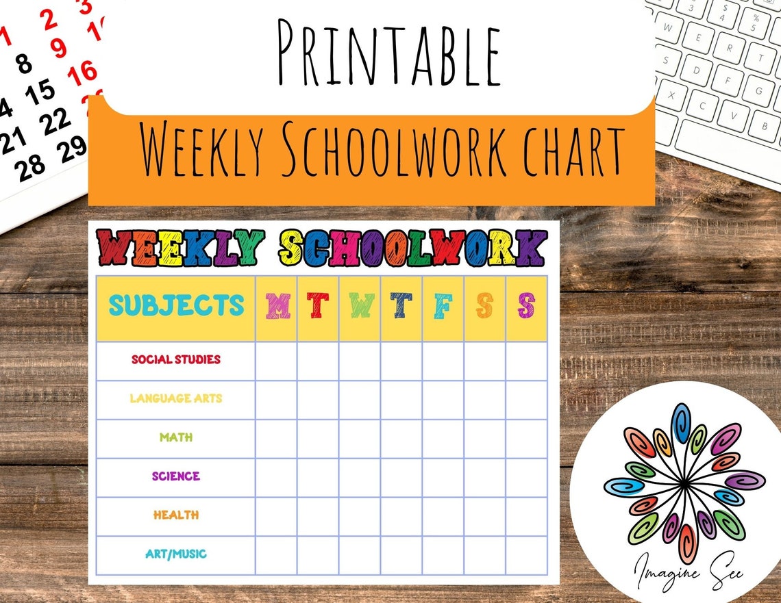 Printable or Editable Homework Checklist Editable Weekly to - Etsy