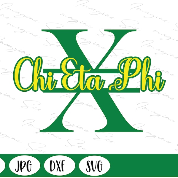 Chi Eta Phi Greek Letters Svg - Etsy