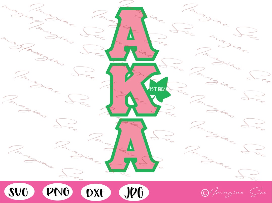 Buy AKA Svg, Alpha Kappa Alpha Sorority Svg, Large Greek Letters PNG ...