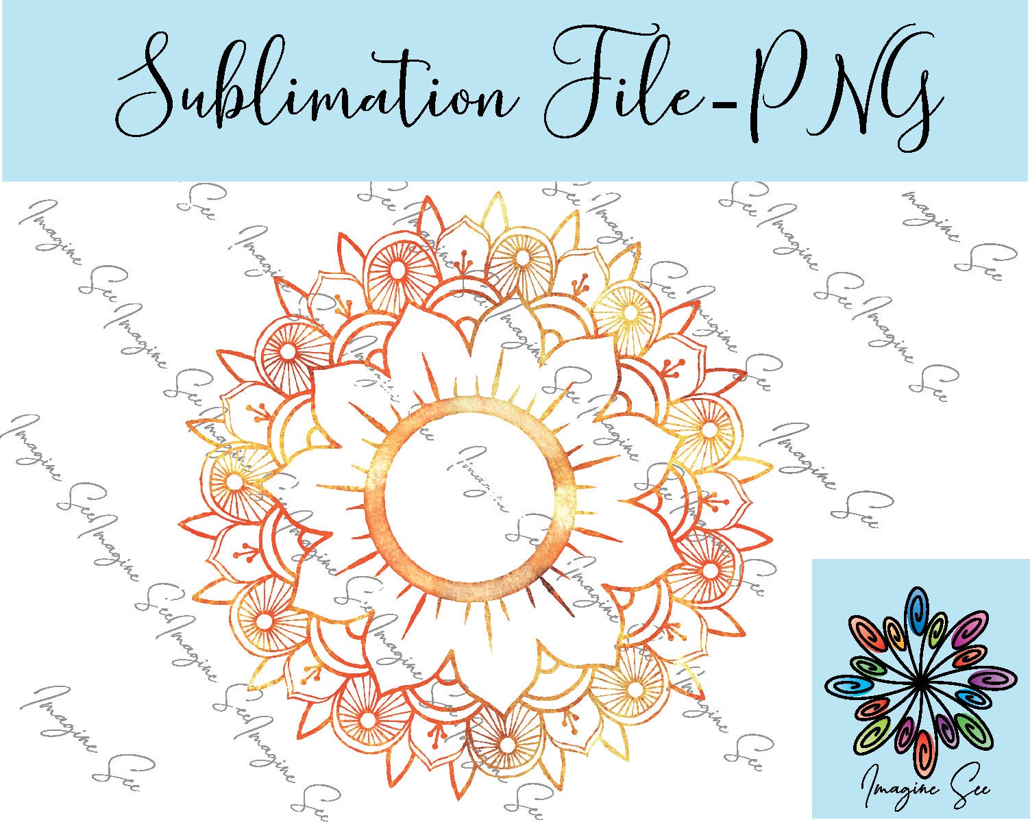 Mandala Zen File Floral Border Sublimation Yoga PNG Flower - Etsy