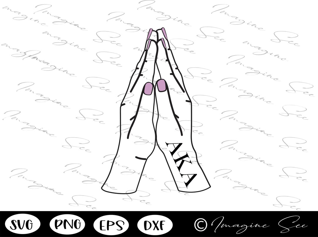 Praying Hands Svg, AKA Svg, Alpha Kappa Alpha Sorority Svg, Greek ...