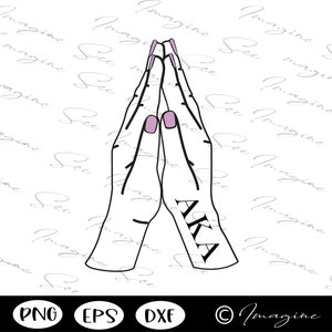 Praying Hands Svg, AKA Svg, Alpha Kappa Alpha Sorority Svg, Greek ...