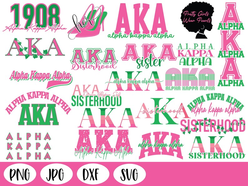 AKA Sorority SVG: Alpha Kappa Alpha Sisterhood Files (digital Download ...