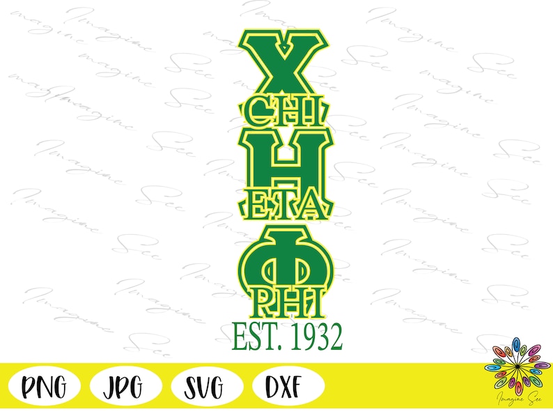 Chi Eta Phi Sorority SVG: Greek Letters, Cricut & Silhouette (digital ...