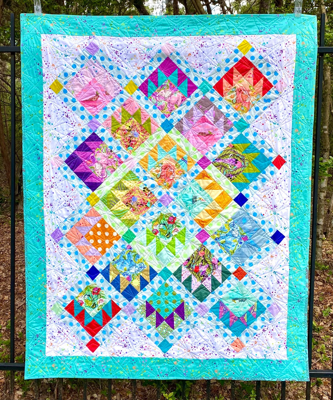 Tula Pink Everglow Quilt Ready to Ship Free Shipping - Etsy