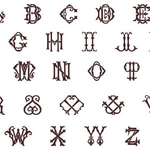 Vintage Interlocking Monogram Necklace - Etsy