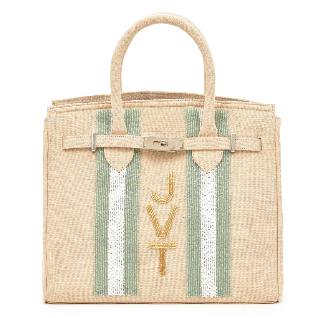 Jane Bag – Double Racing Stripe + Initials - Etsy