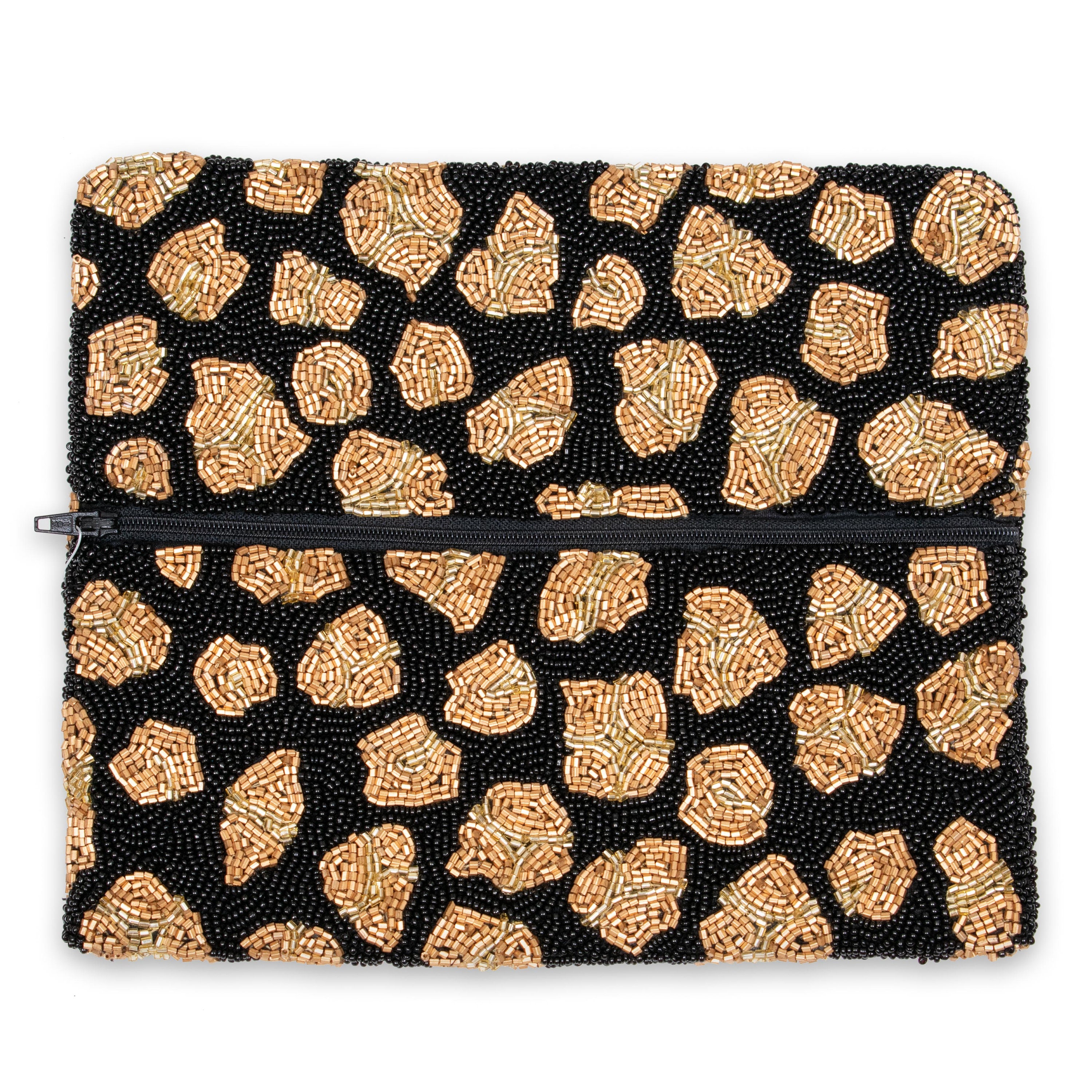 Foldover Custom Beaded Clutch Leopard - Etsy