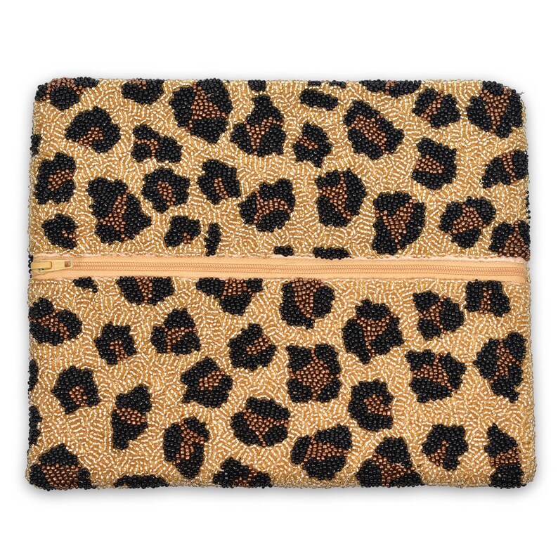 Foldover Custom Beaded Clutch Leopard | Etsy