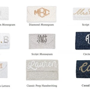 Envelope Beaded Monogram Clutch – Garden Party - Etsy