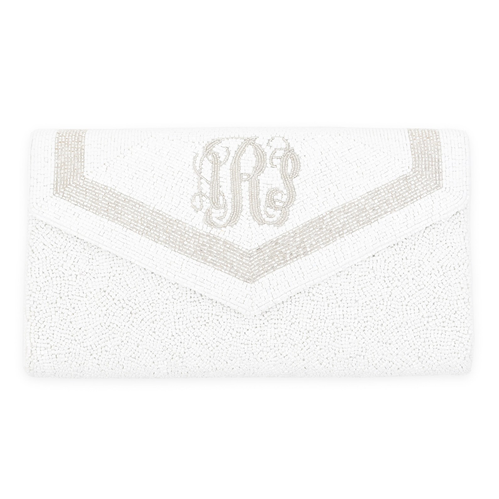 Envelope Custom Beaded Monogram Clutch - Etsy