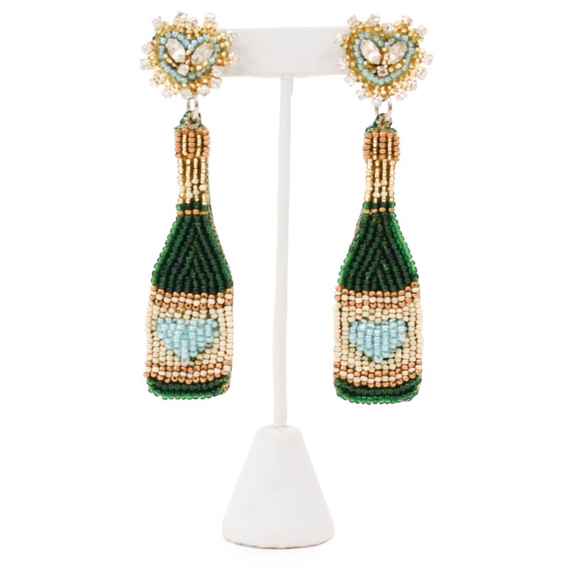 Champagne Bottle Earrings - Etsy