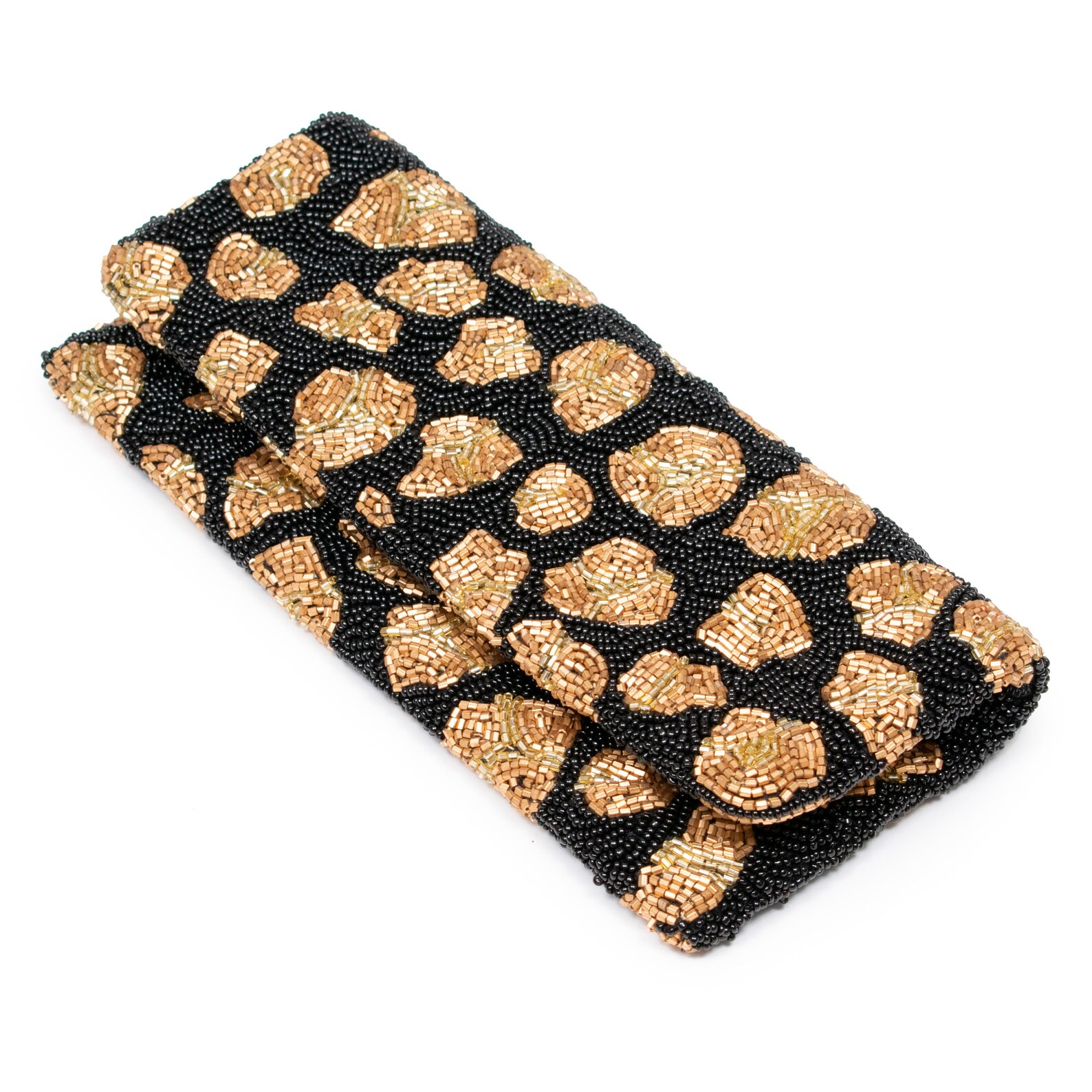 Foldover Custom Beaded Clutch Leopard | Etsy