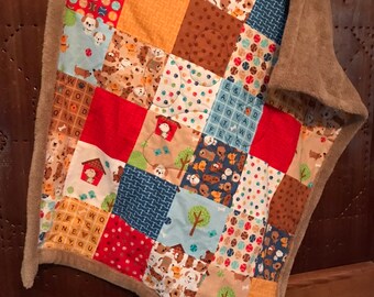Puppy quilt | Etsy